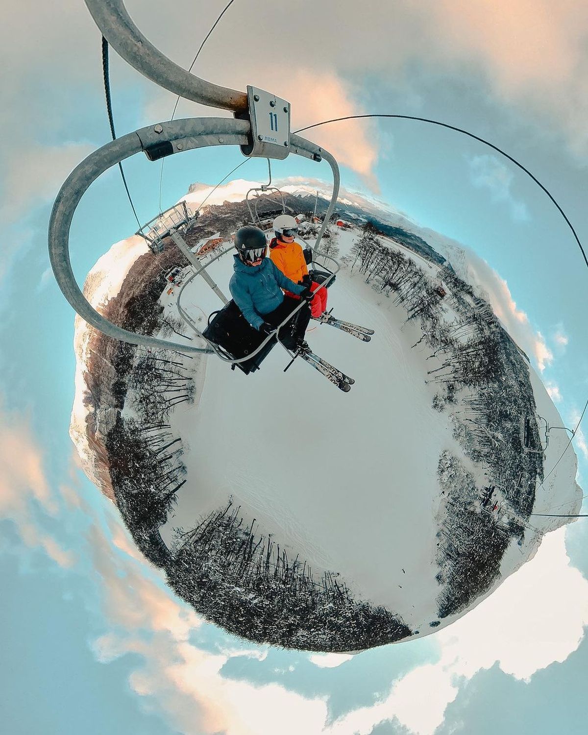 Las impresionantes fotos de Nicolás Magaldi en la nieve