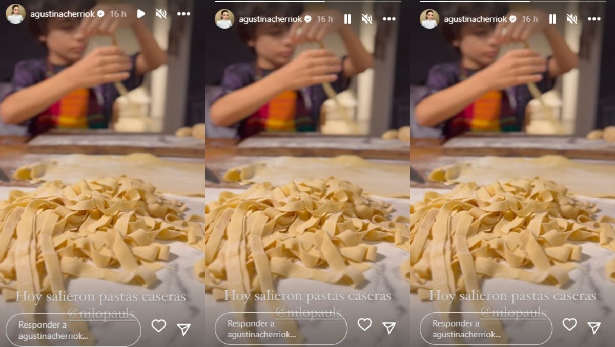 ¡Todo un cocinero! Agustina Cherri compartió un video de Nilo Pauls ...