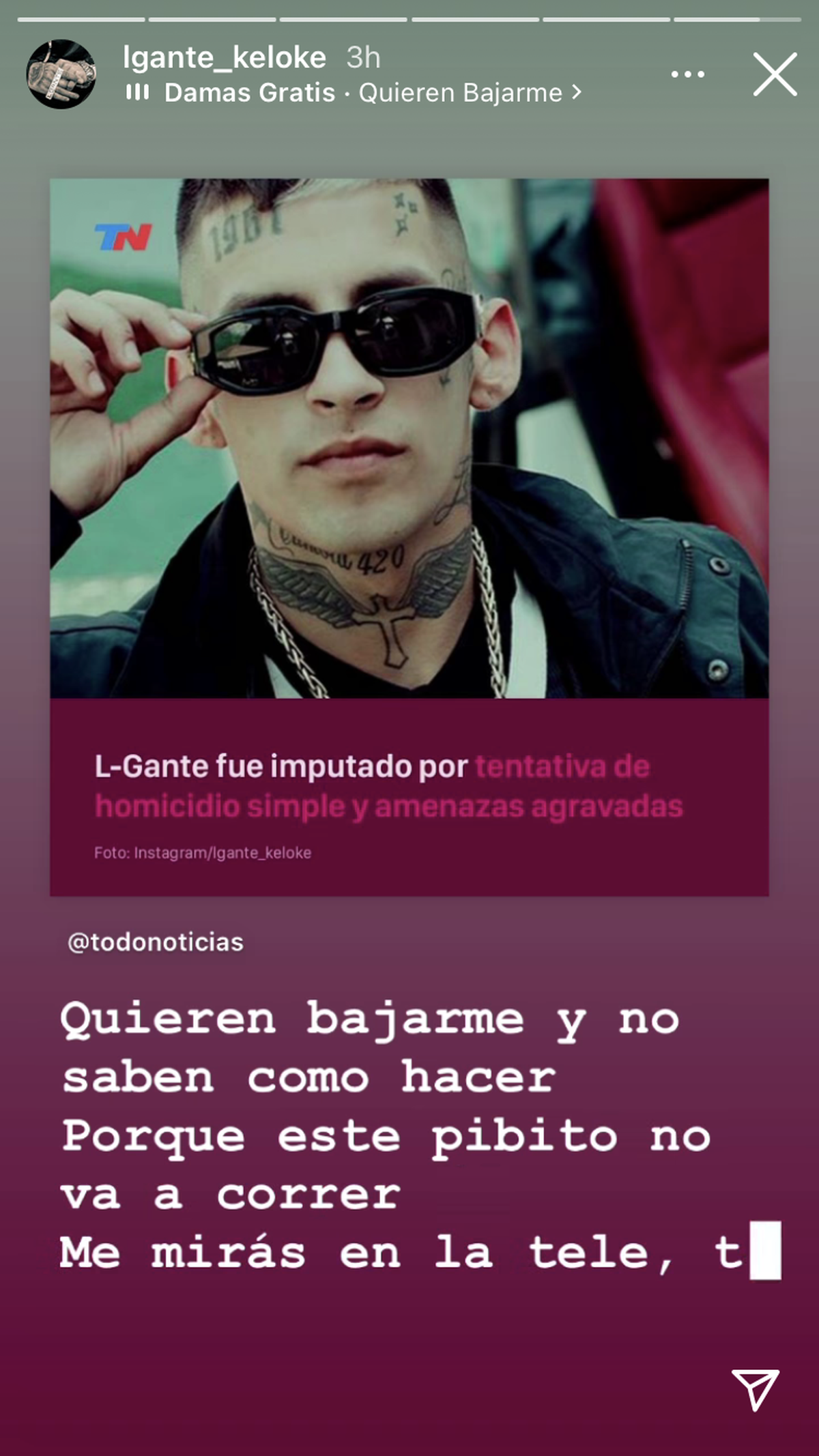 ¿qué Dijo L Gante Tras Ser Imputado Por Tentativa De Homicidio