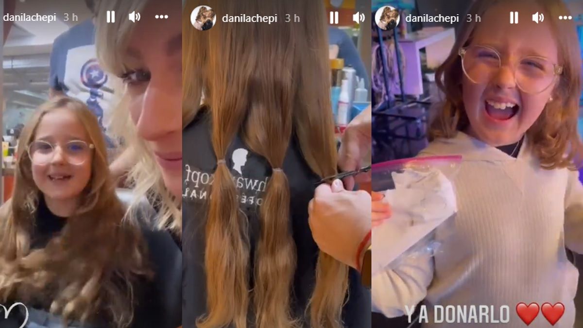 La hija de Dani la Chepi se cortó el pelo por una causa solidaria La hija de Dani la Chepi se cortó el pelo por una causa solidaria