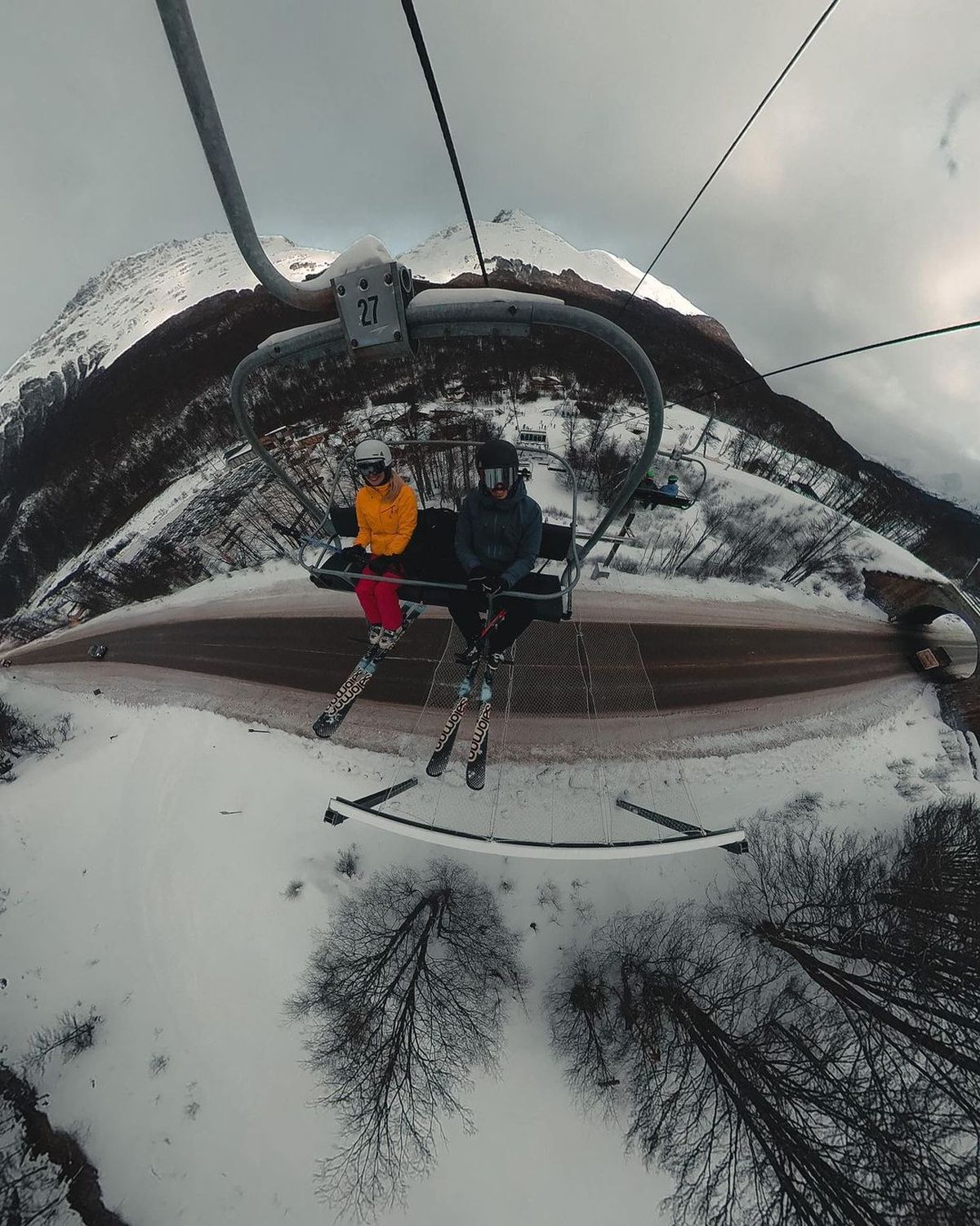 Las impresionantes fotos de Nicolás Magaldi en la nieve