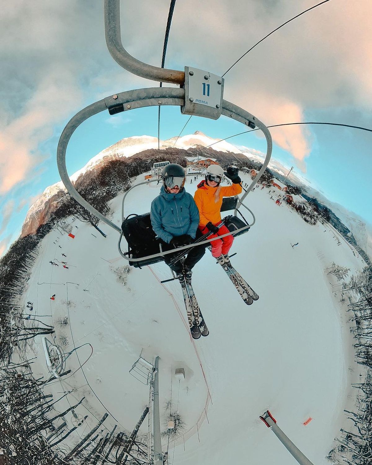 Las impresionantes fotos de Nicolás Magaldi en la nieve