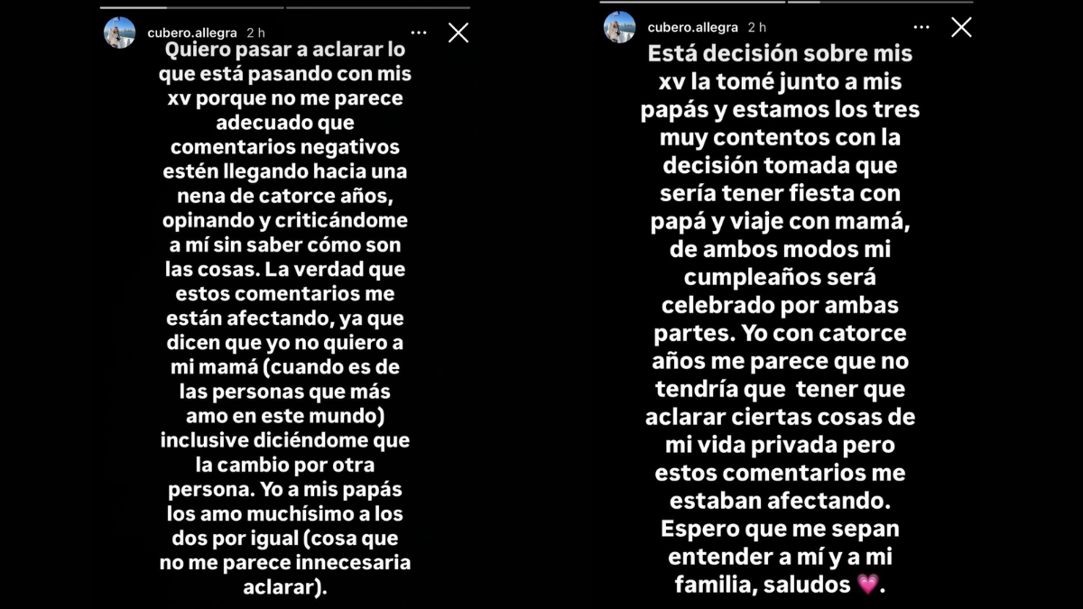 Allegra Cubero confirmó por qué su madre Nicole Neumann no estará en su ...