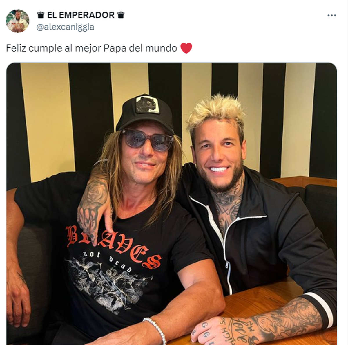 La Foto Menos Pensada Alex Caniggia Junto A Claudio Paul Caniggia