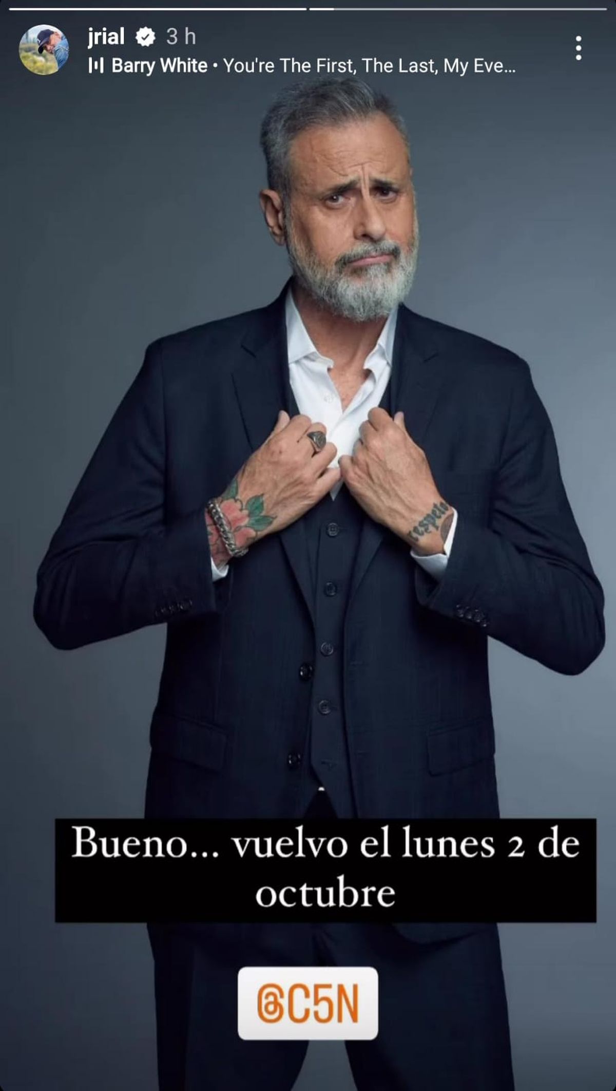 El importante anuncio de Jorge Rial: ¿Cuándo regresa a Argenzuela por C5N?