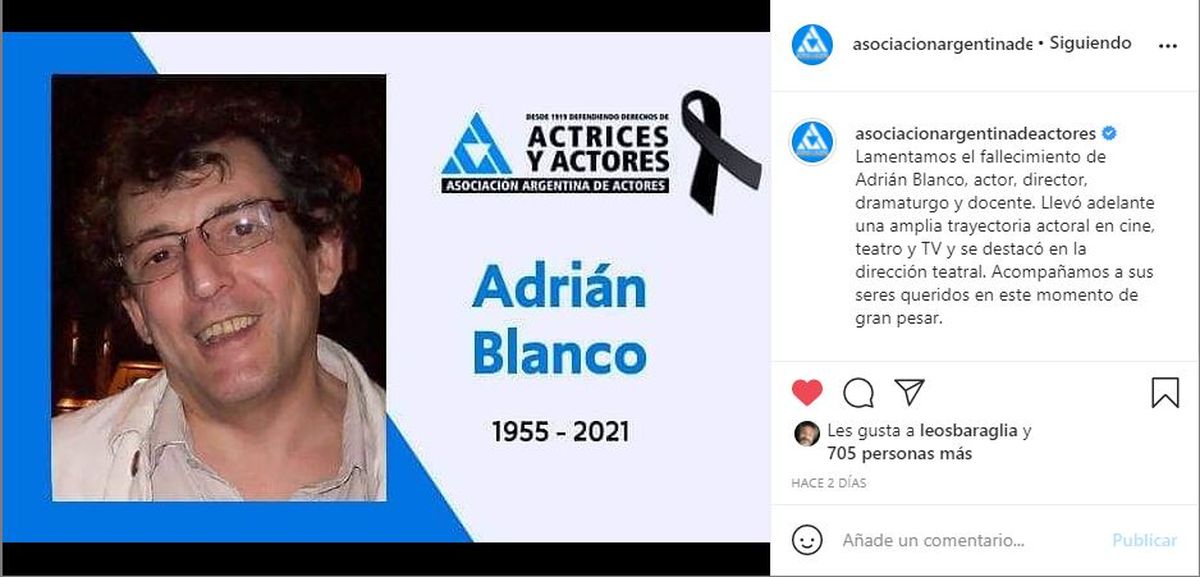 Director Adrián Blanco falleció a los 64 años