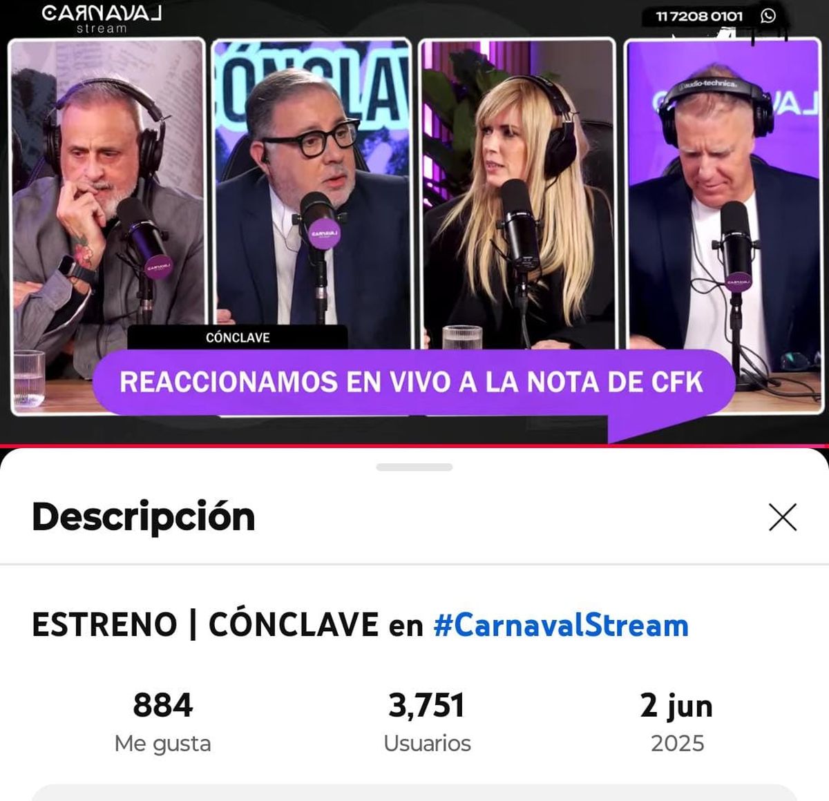 Los números del estreno de Carvanal, el nuevo streaming de Jorge Rial ...
