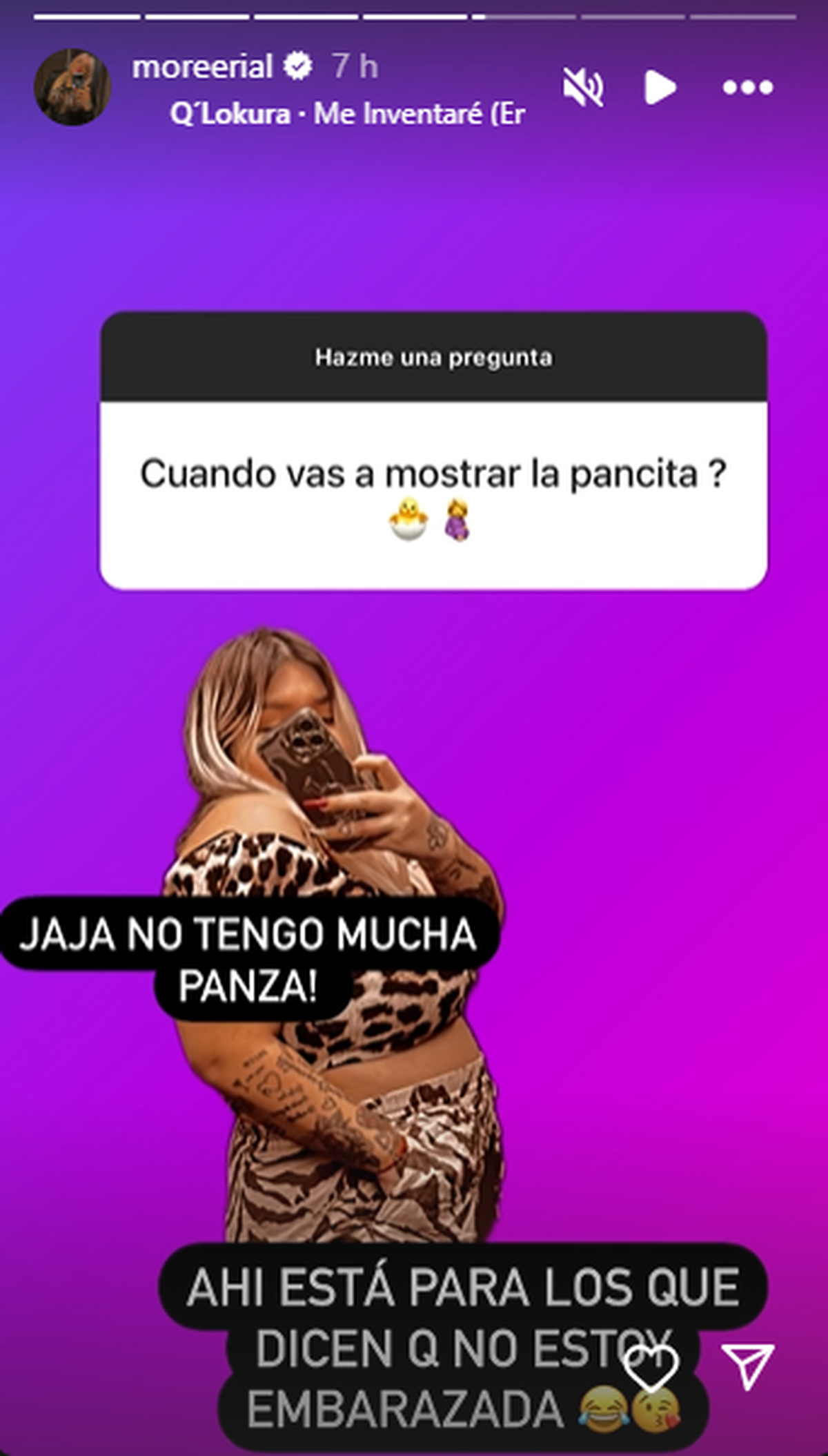 La foto con la que More Rial confirmó su embarazo: Para los que dicen...