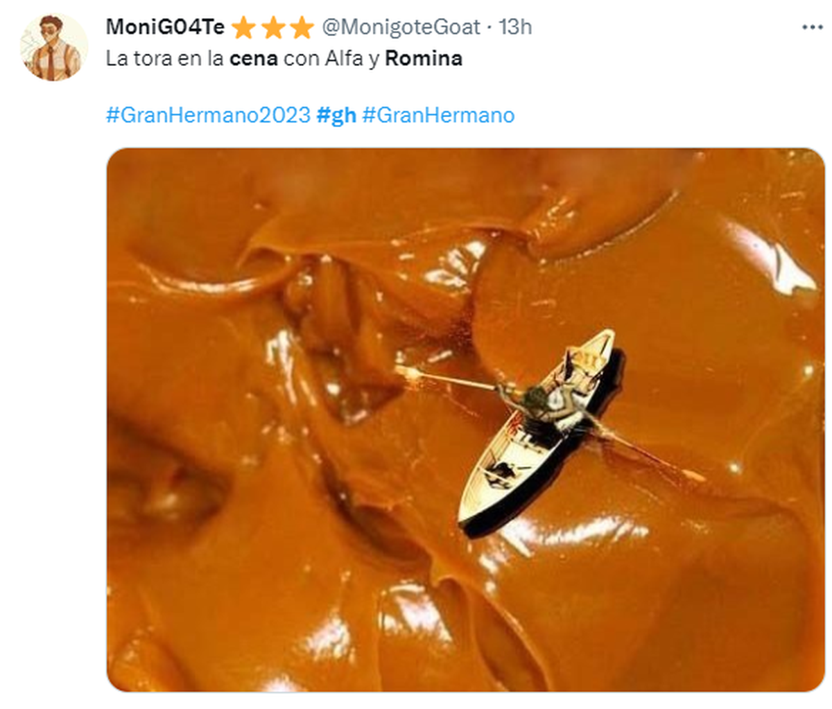 Gran Hermano: la cara de Romina en la cena que se convirtió en meme